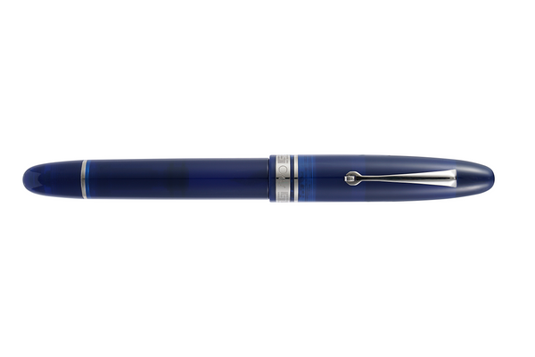 OMAS Ogiva Fountain Pen in Blu with Silver Trim - Galen Leather
