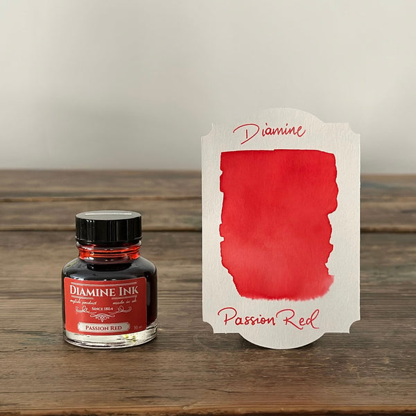 Diamine Passion Red - 30ml Bottled Ink | Galen Leather