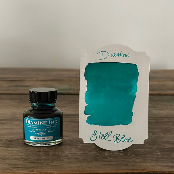 Diamine Steel Blue - 30ml Bottled Ink | Galen Leather