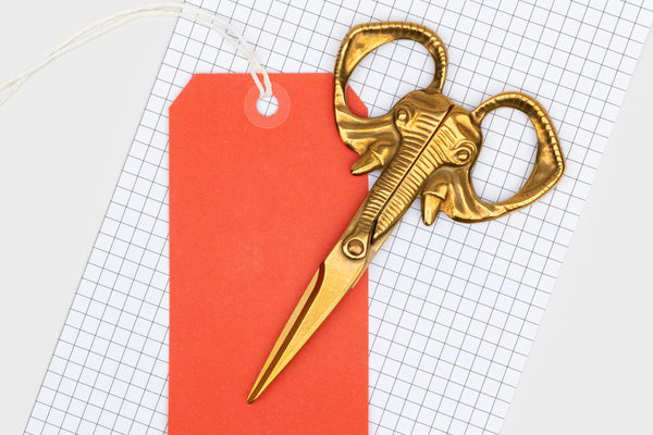 Elephant Scissors Brass - Galen Leather