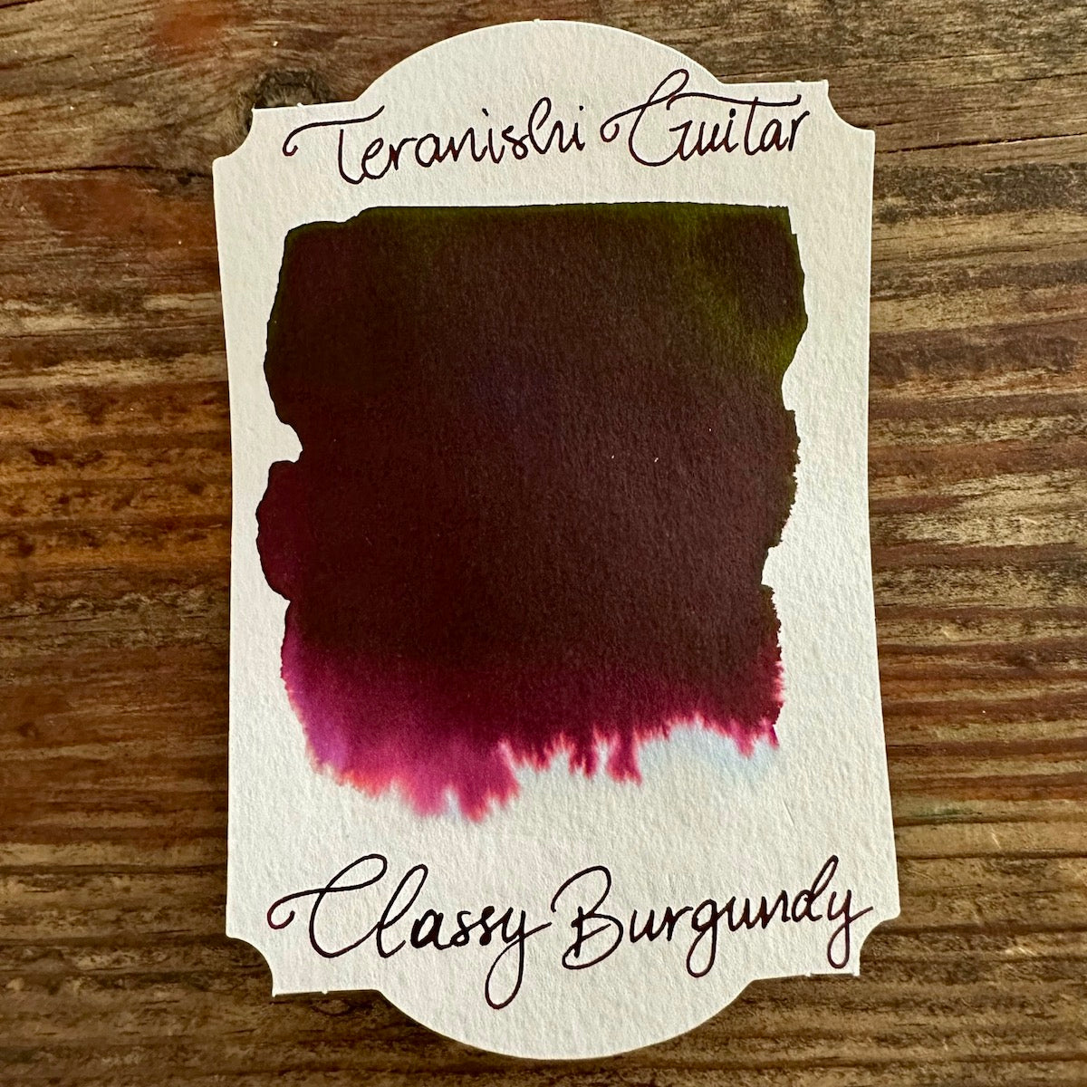 Teranishi Guitar Taisho Roman Haikara Ink - Classy Burgundy - Galen Leather