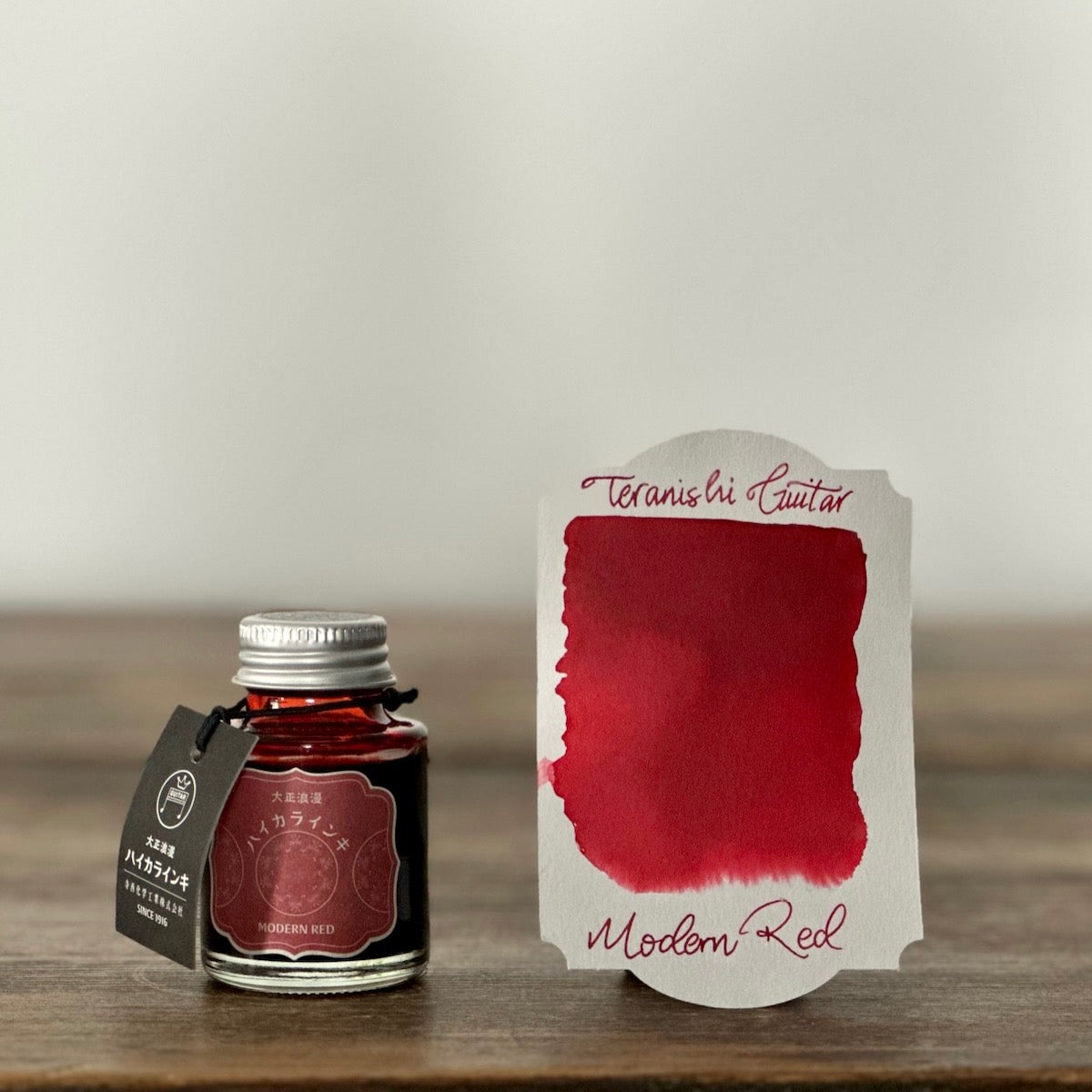 Teranishi Guitar Taisho Roman Haikara Ink - Modern Red - Galen Leather