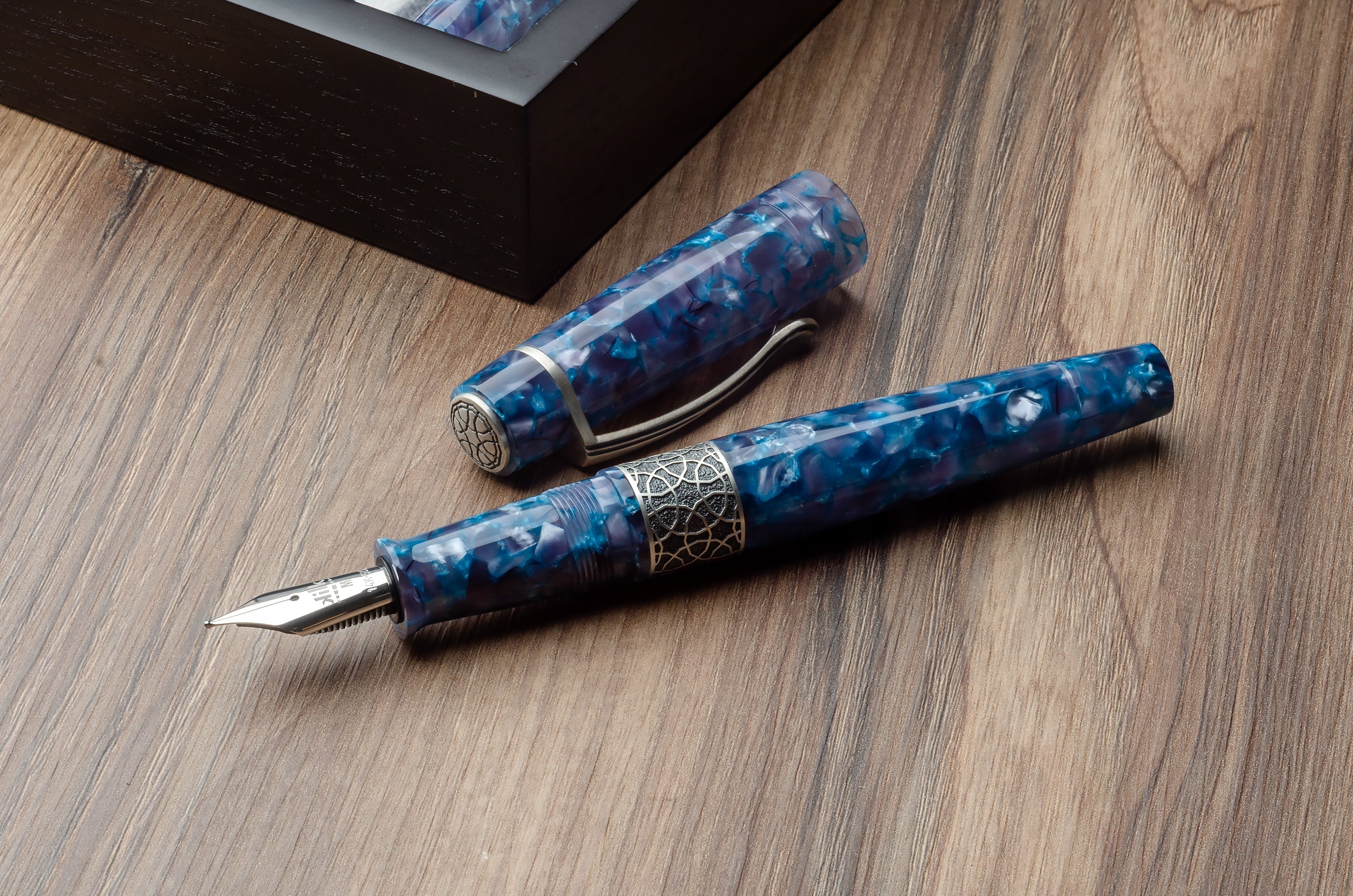 Kilk Celestial Fountain Pen - Blue - Galen Leather