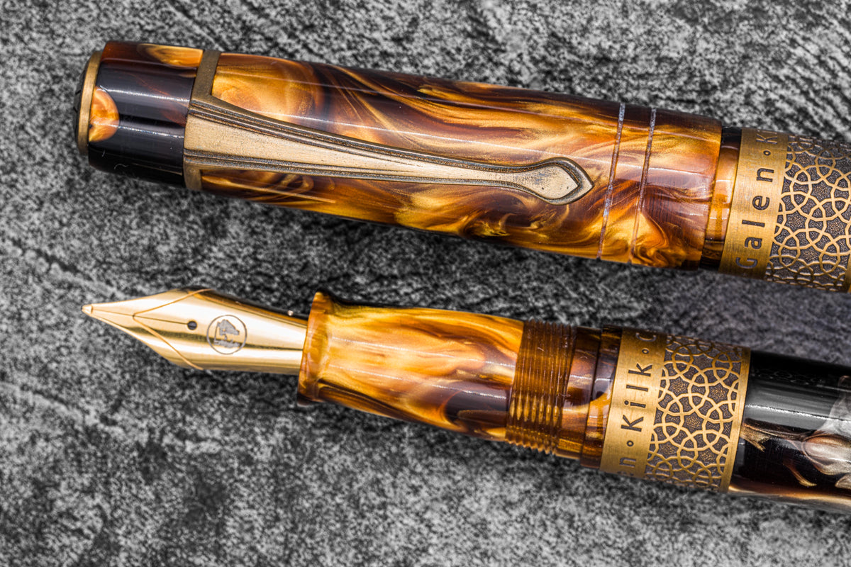 Tortoise Kilk Galen SE Celestial Fountain Pen | Galen Leather