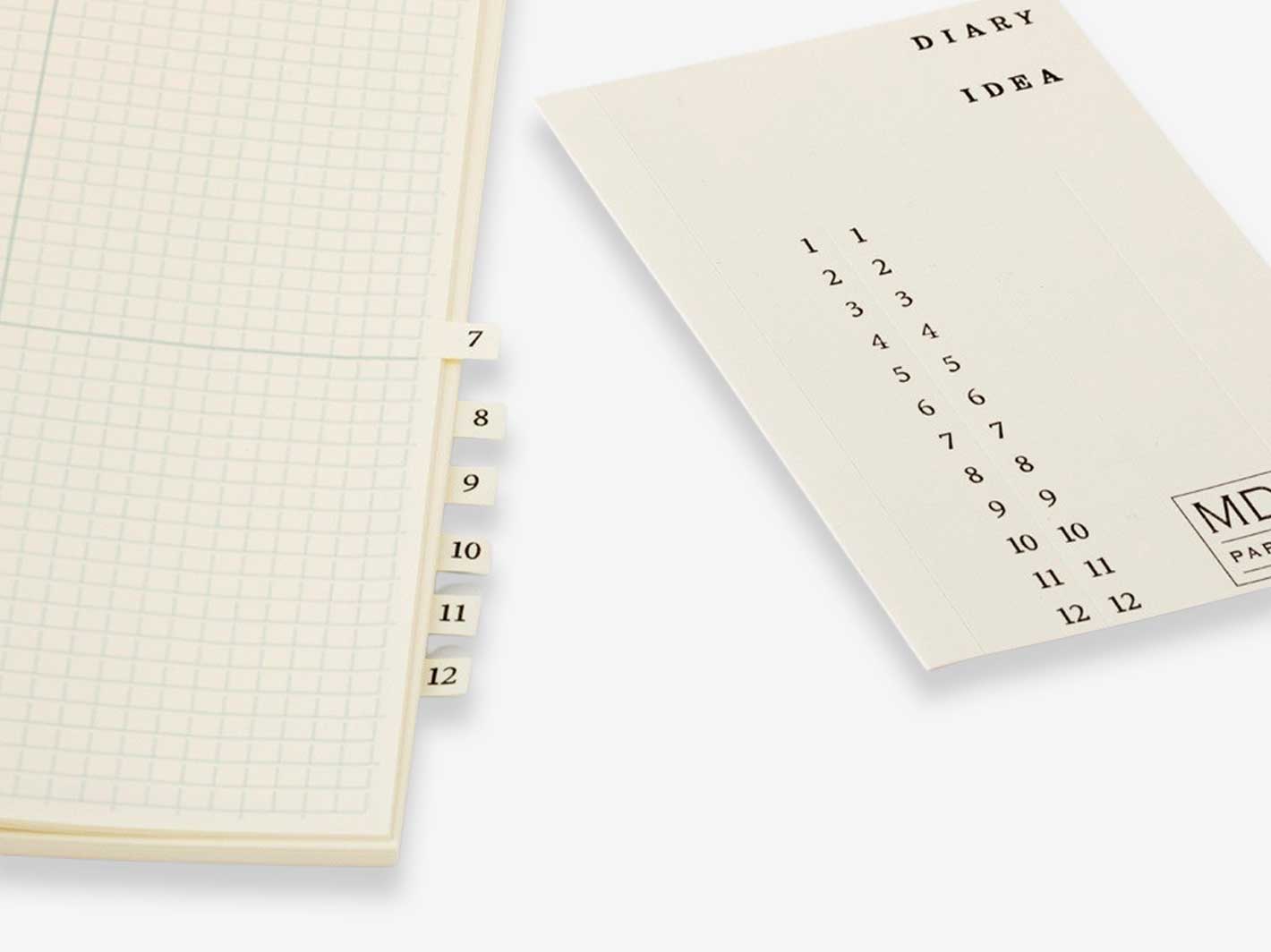 Midori MD Notebook Journal A5 Grid Block - 192 Pages - Galen Leather