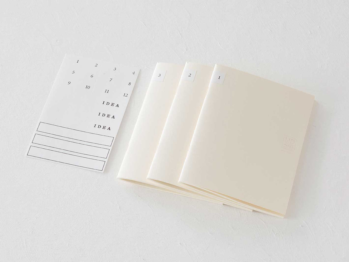 Midori MD Notebook Light A5 Grid 3-pack - Galen Leather