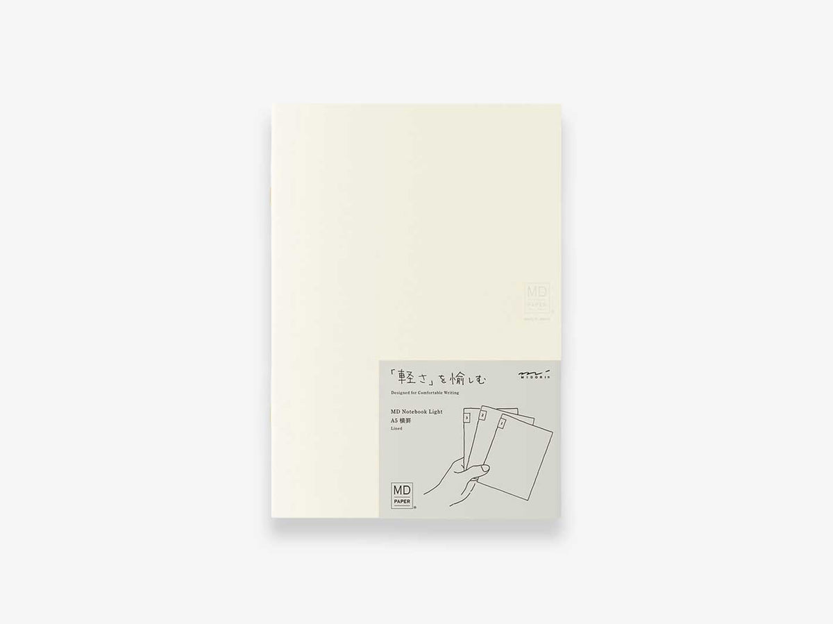 Midori MD Notebook Light A5 Lined 3-Pack - Galen Leather
