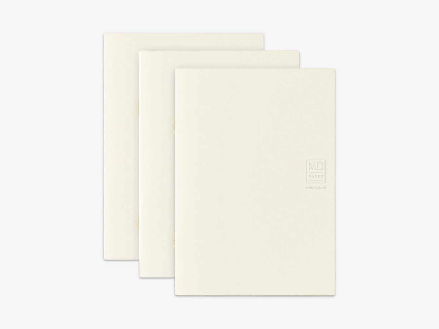 Midori MD Notebook Light A6 Blank 3-pack - Galen Leather