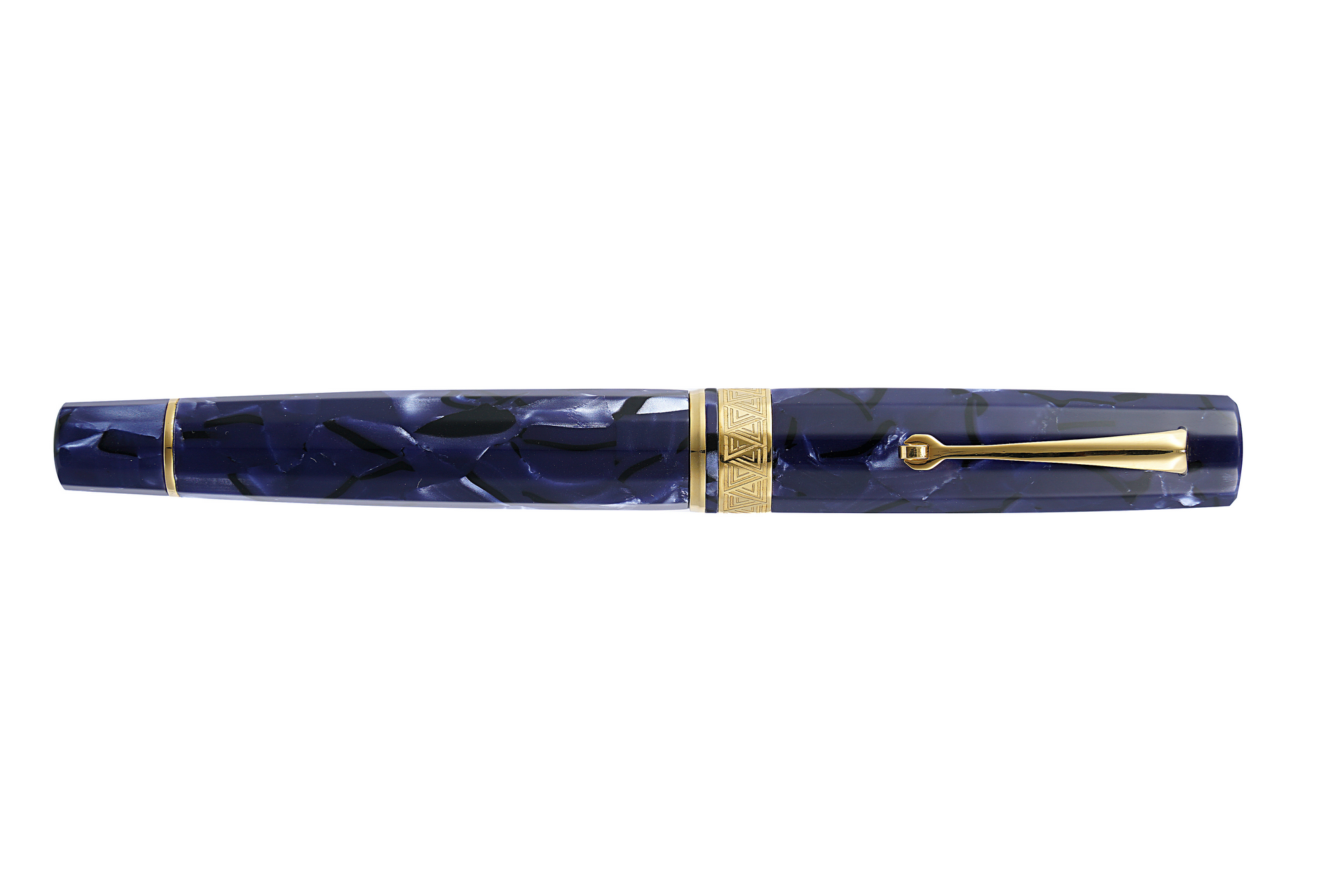 OMAS Paragon Fountain Pen in Blue Royale with Gold Trim - Galen Leather