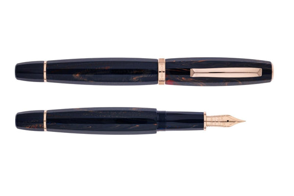 SCRIBO FEEL Ebonite Fountain Pen - Blu Califfo - Galen Leather
