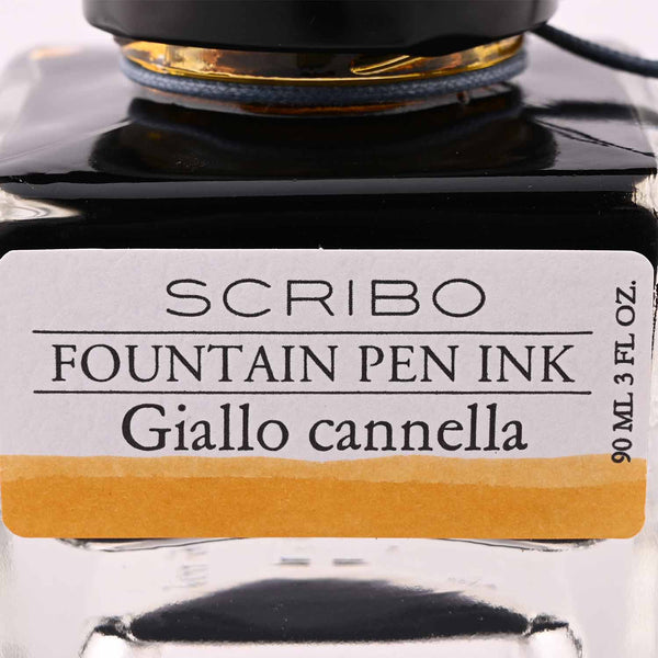 Scribo Giallo Cannella Ink Bottle, Yellow - 90ml - Galen Leather