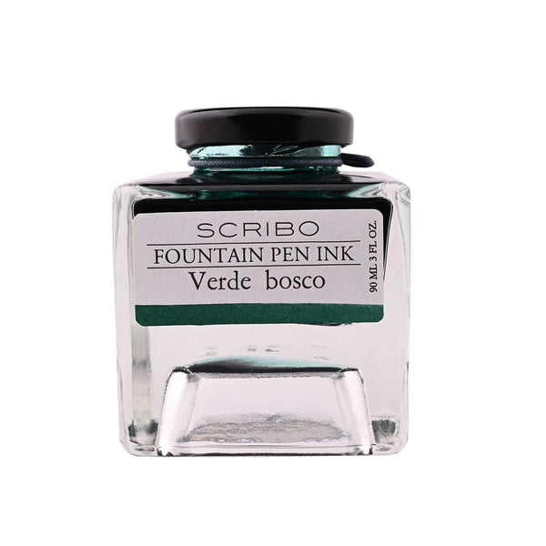 Scribo Verde Bosco Ink Bottle, Green - 90ml - Galen Leather