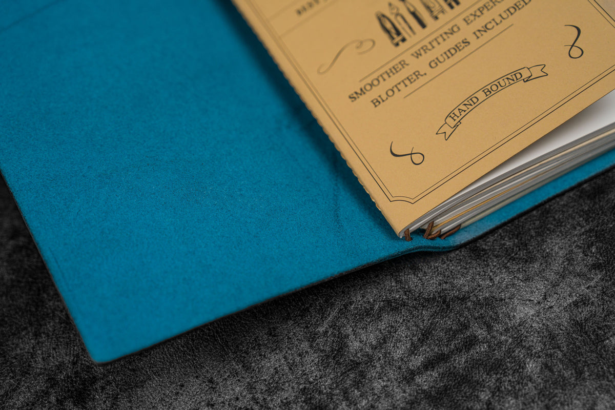 Traveler's Notebook Leather Cover - Ocean Blue | Galen Leather