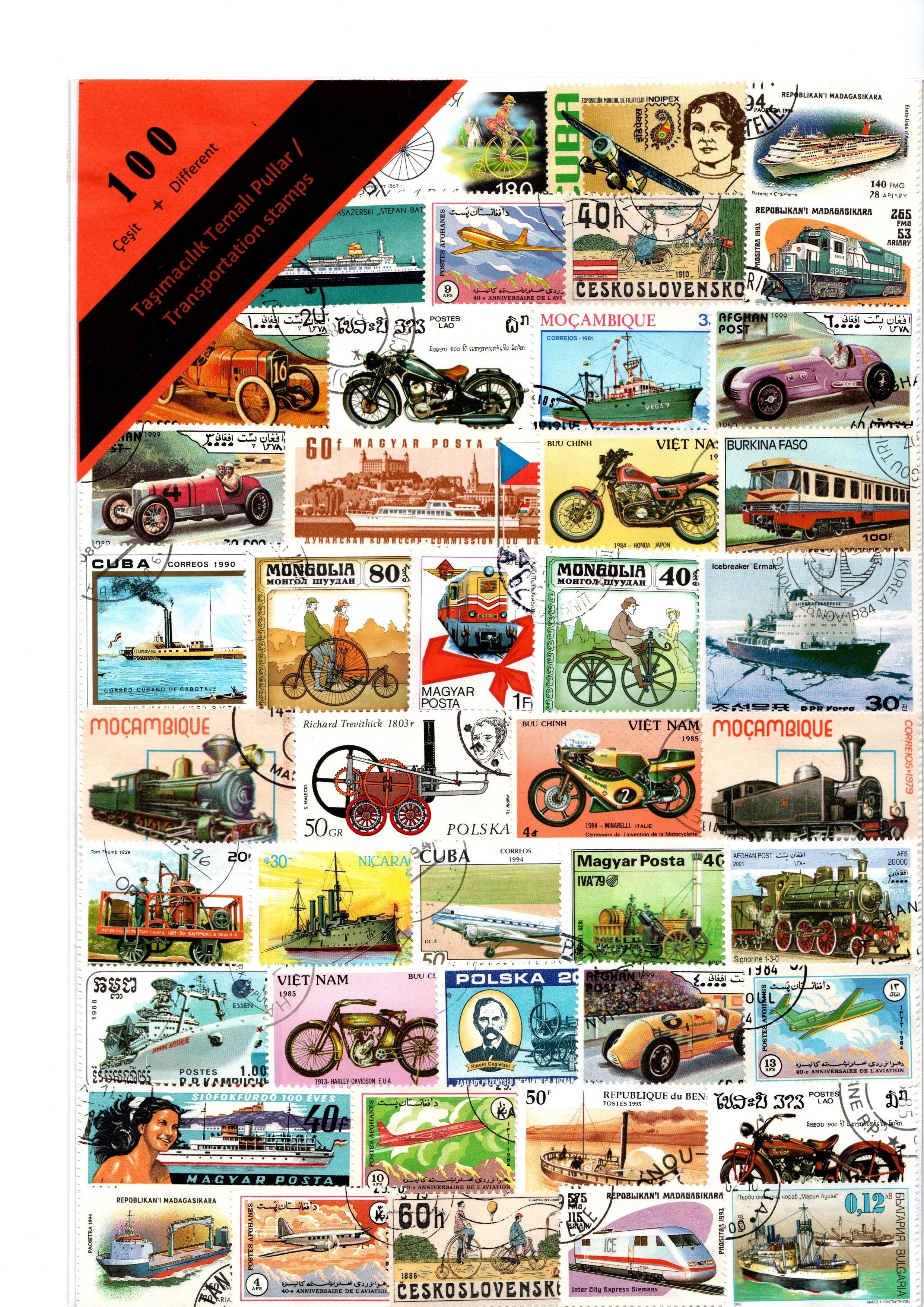 Authentic Vintage Postage Stamps - Galen Leather