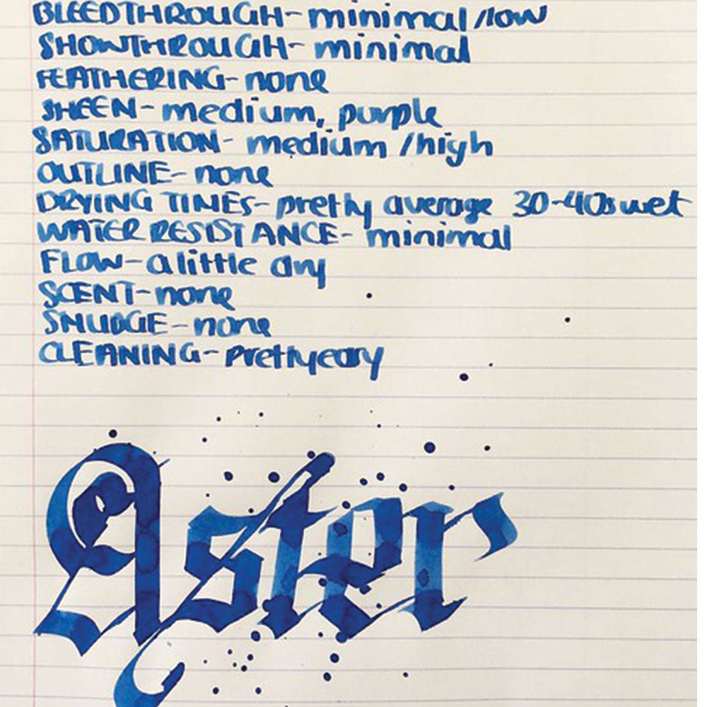 Diamine Flower Aster Fountain Pen Ink - Galen Leather