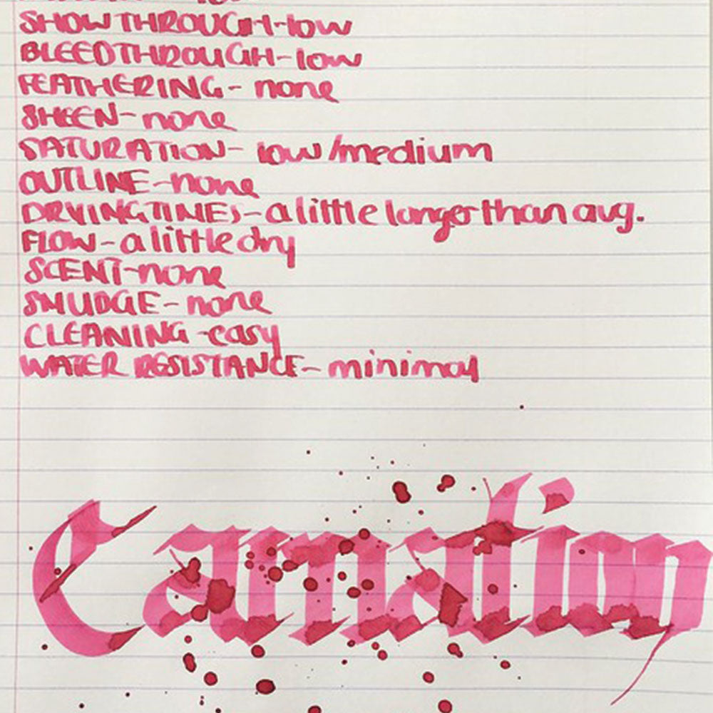 Diamine Flower Carnation Fountain Pen Ink - Galen Leather