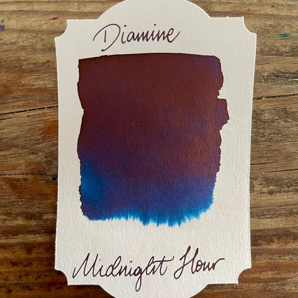Diamine Midnight Hour - 50ml Bottled Ink - Galen Leather