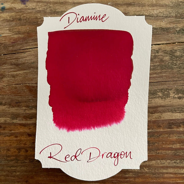 Diamine Red Dragon - 30ml Bottled Ink - Galen Leather