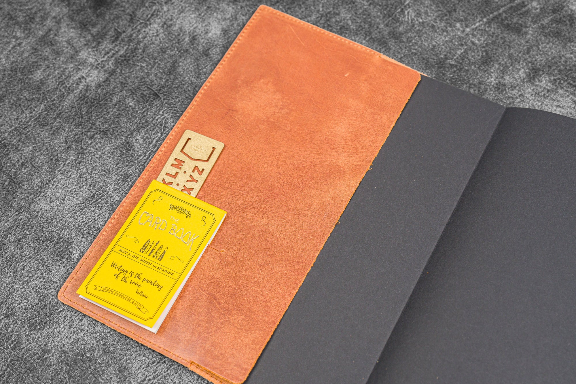 Leather Slim B5 Notebook / Planner Cover - Tan | Galen Leather
