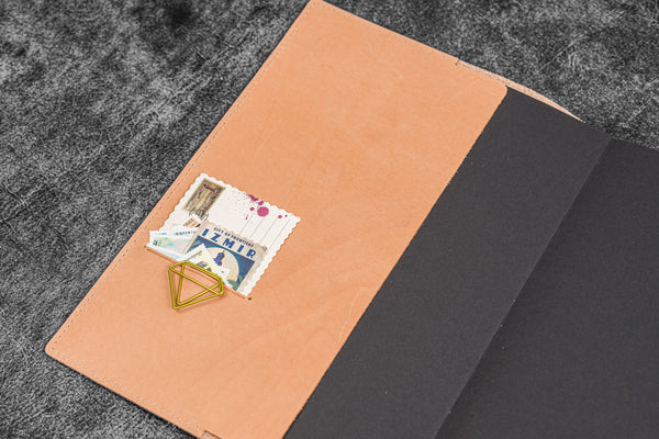 Leather Slim B5 Notebook / Planner Cover - Undyed | Galen Leather