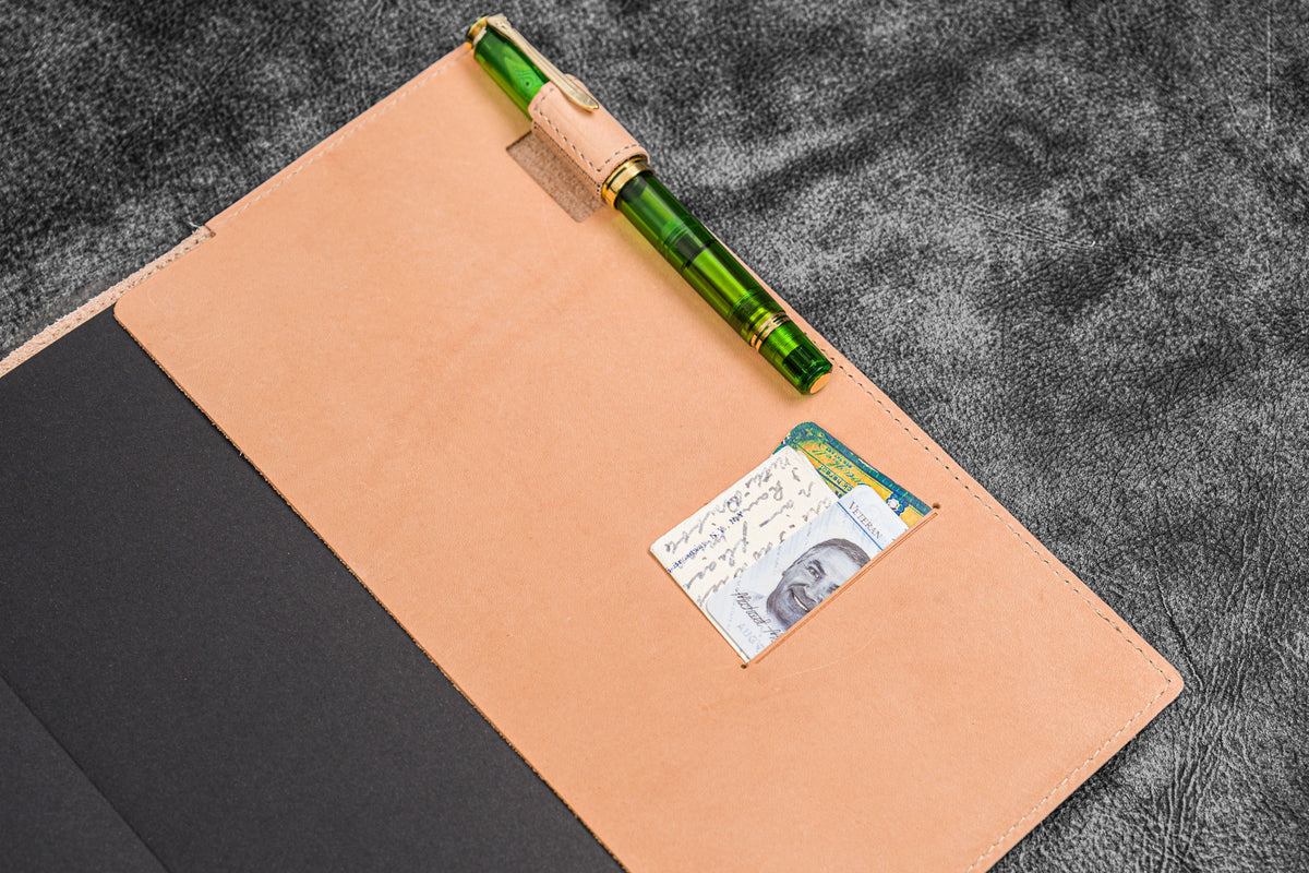 Leather Slim B5 Notebook / Planner Cover - Undyed | Galen Leather