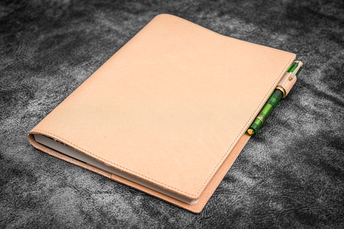 Leather Slim B5 Notebook / Planner Cover - Undyed | Galen Leather