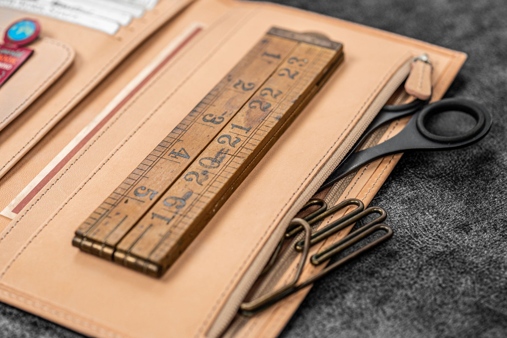 Handmade Leather Wallet Insert - Regular Size - Crazy Horse Brown ...