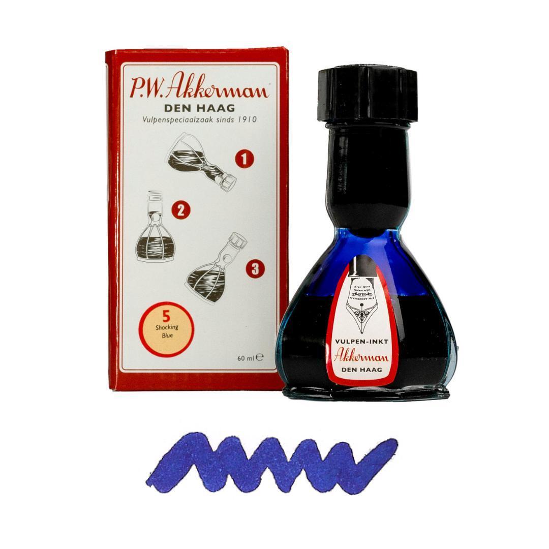 Akkerman 05 Shocking Blue Fountain Pen Ink - Galen Leather