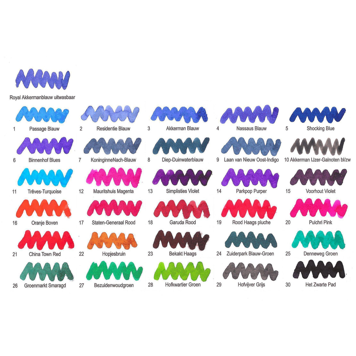 Akkerman 05 Shocking Blue Fountain Pen Ink - Galen Leather