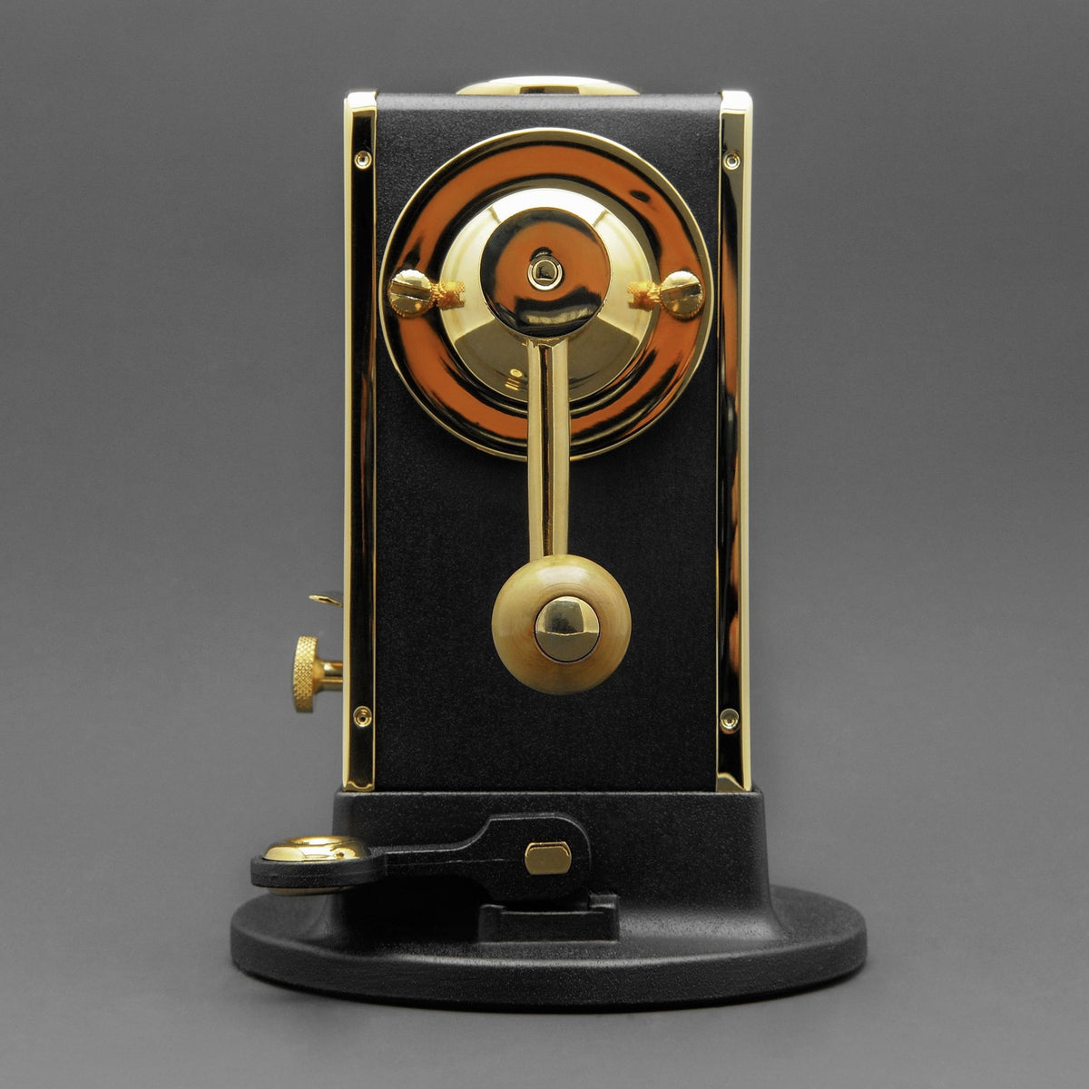 El Casco Desk Pencil Sharpener - Gold and Black - Galen Leather