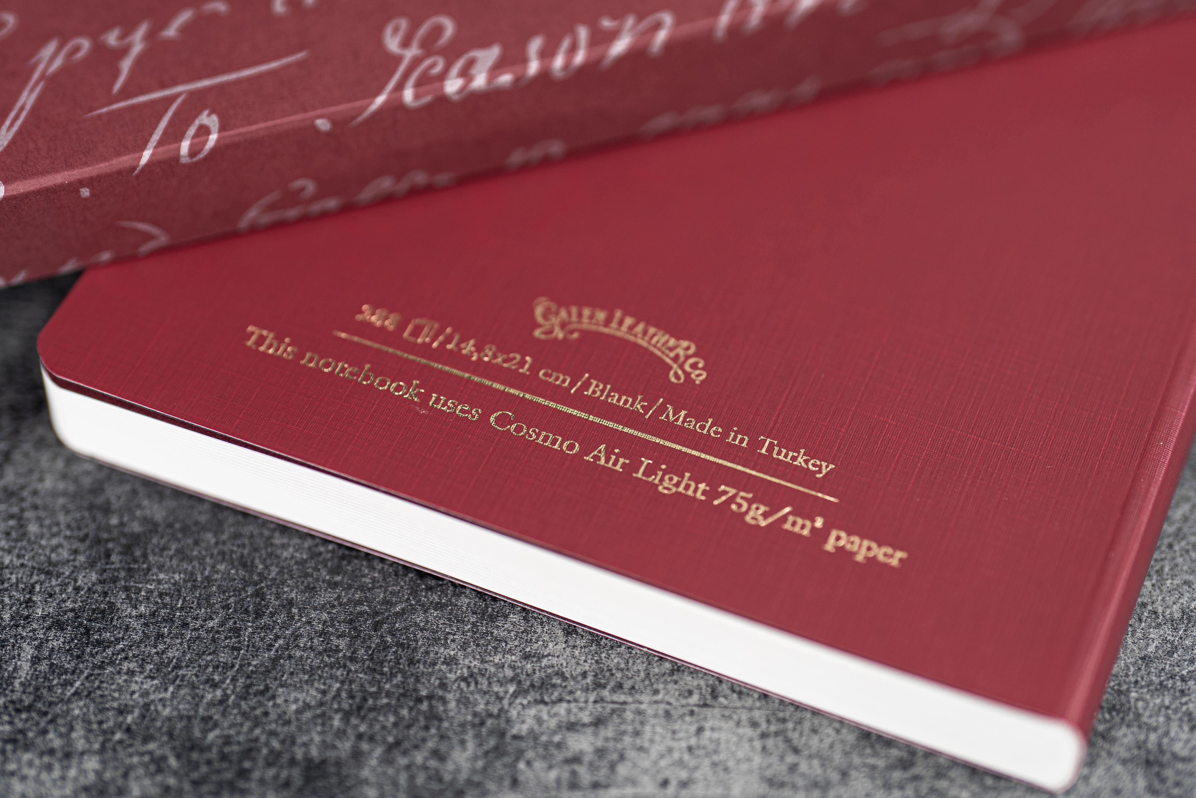 Cosmo Air Light Paper Notebook - A5 - 288 Pages - Galen Leather