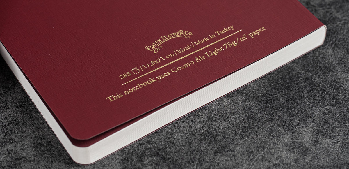 Cosmo Air Light Paper Notebook - A5 - 288 Pages - Galen Leather