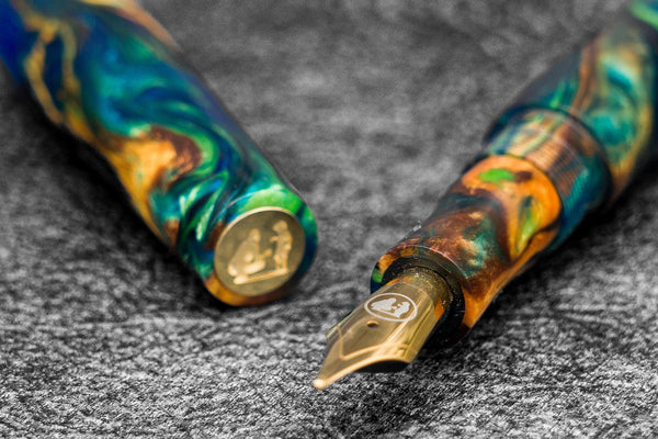 Studyo Agackakan x Galen - Fountain Pen - Ocean Cenote - Galen Leather