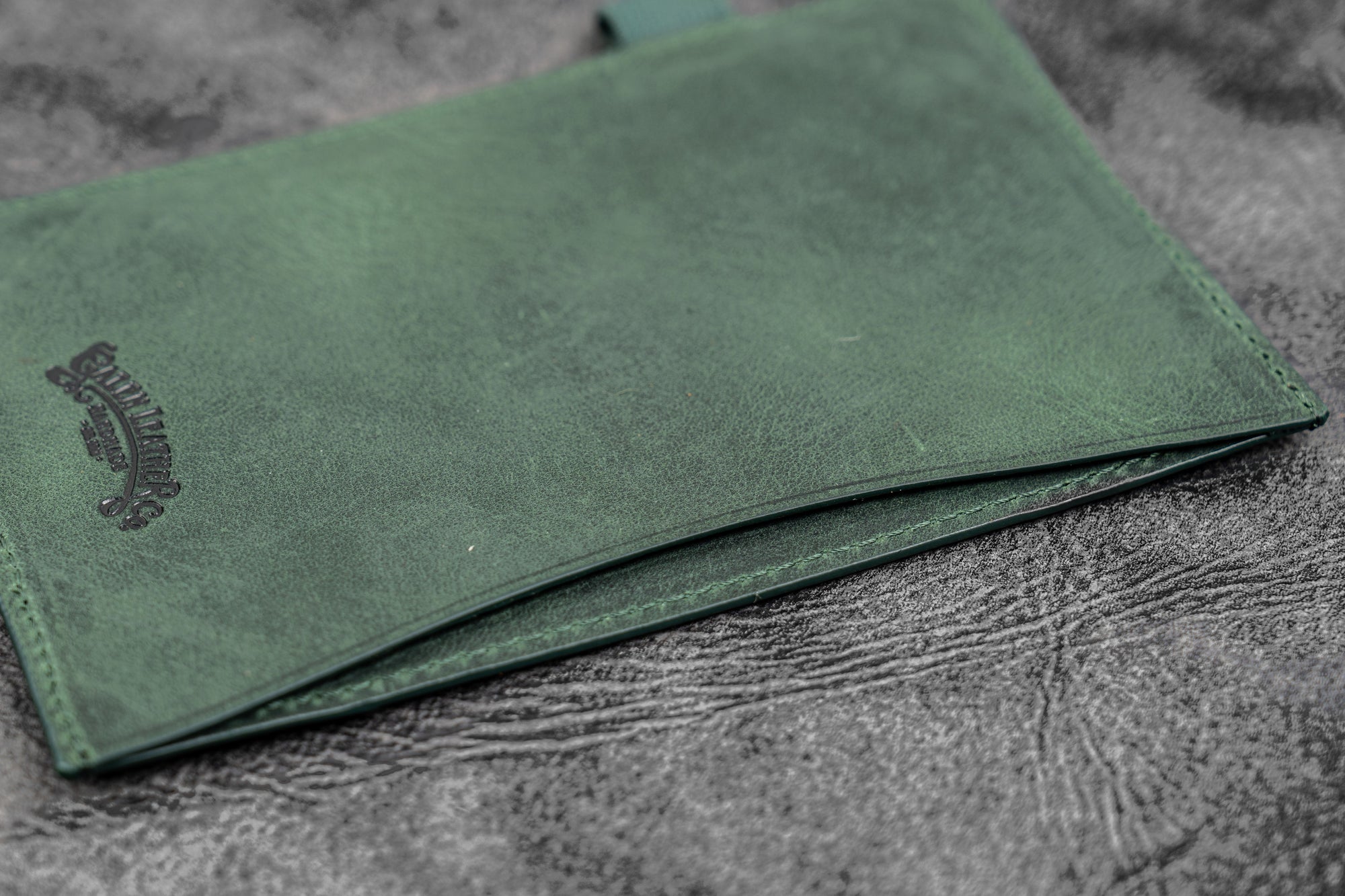 Leather Jotter Pad - Crazy Horse Forest Green | Galen Leather
