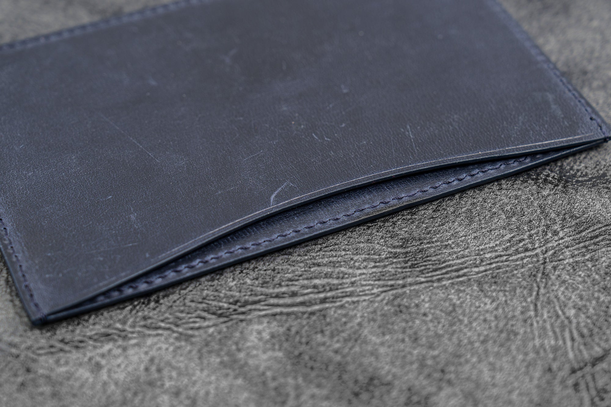 Leather Jotter Pad - Crazy Horse Navy Blue | Galen Leather