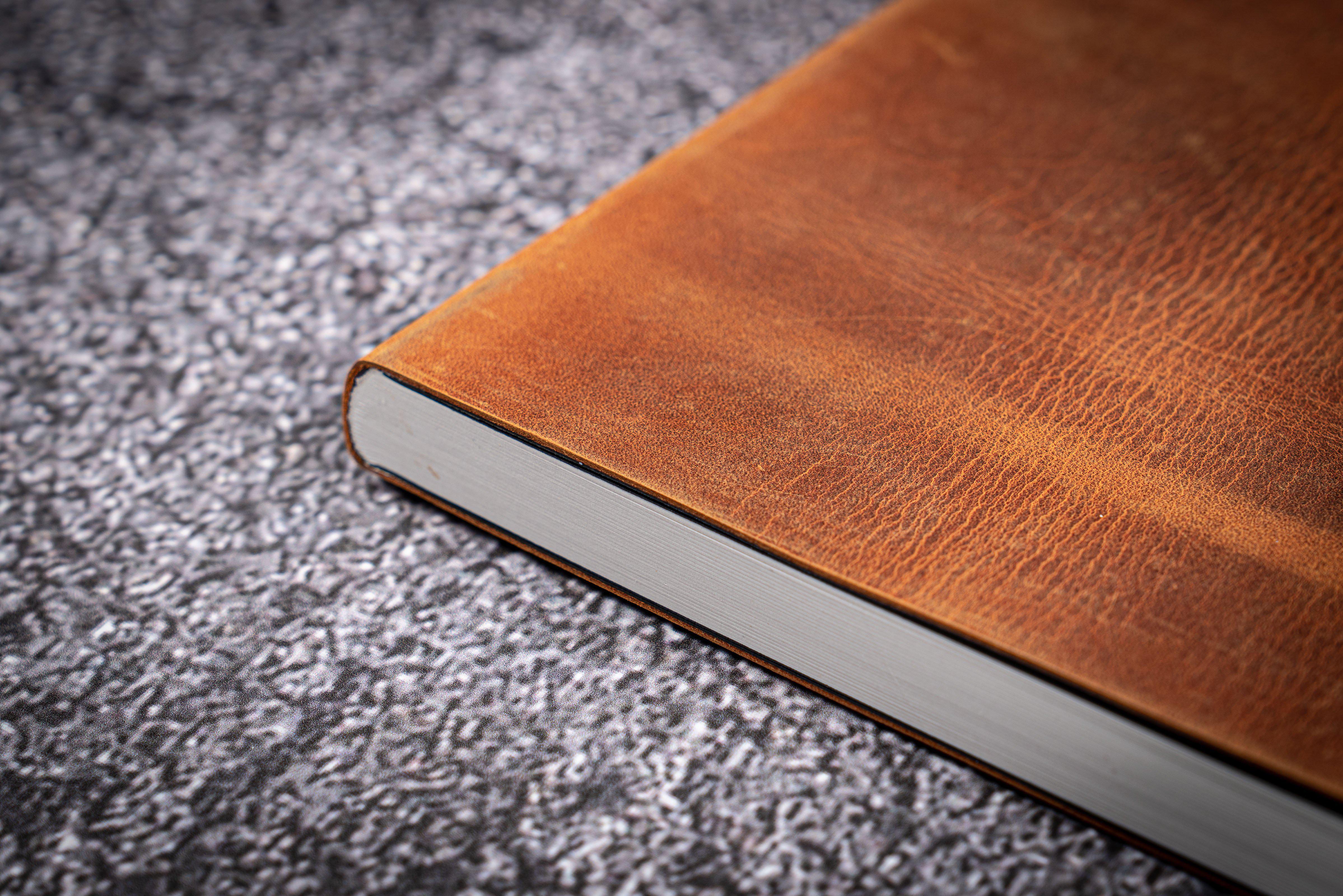 Leather Notebook A5 in Brown - Handcrafted Leather Bound Journal ...