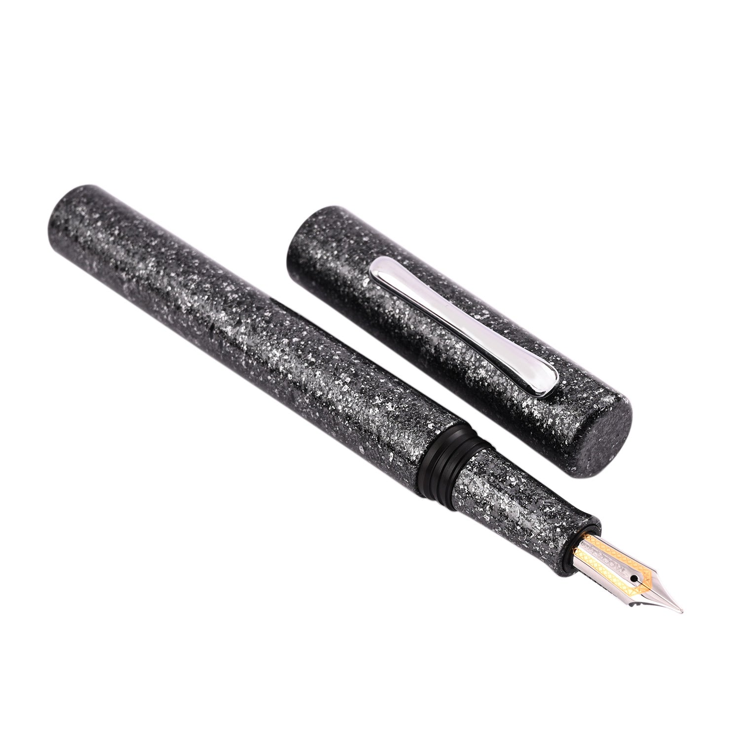 Taccia Granite Stone Fountain Pen - Black CT - Ebonite & Sailor Steel ...