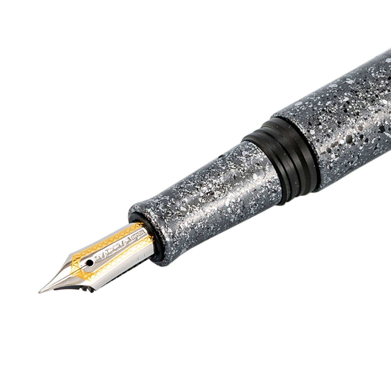 Taccia Granite Stone Fountain Pen - Black CT - Ebonite & Sailor Steel ...