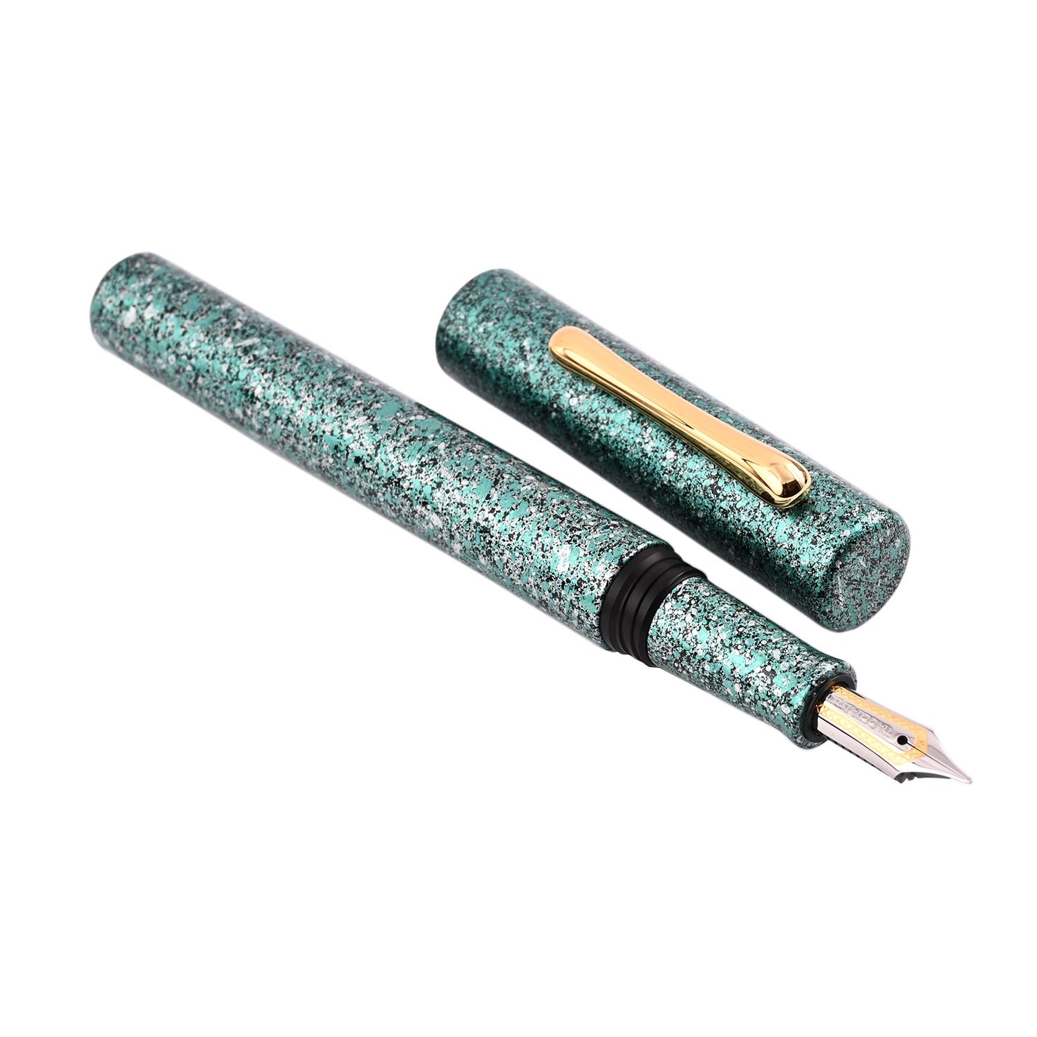 Taccia Granite Stone Fountain Pen - Green GT - Ebonite & Sailor Steel ...
