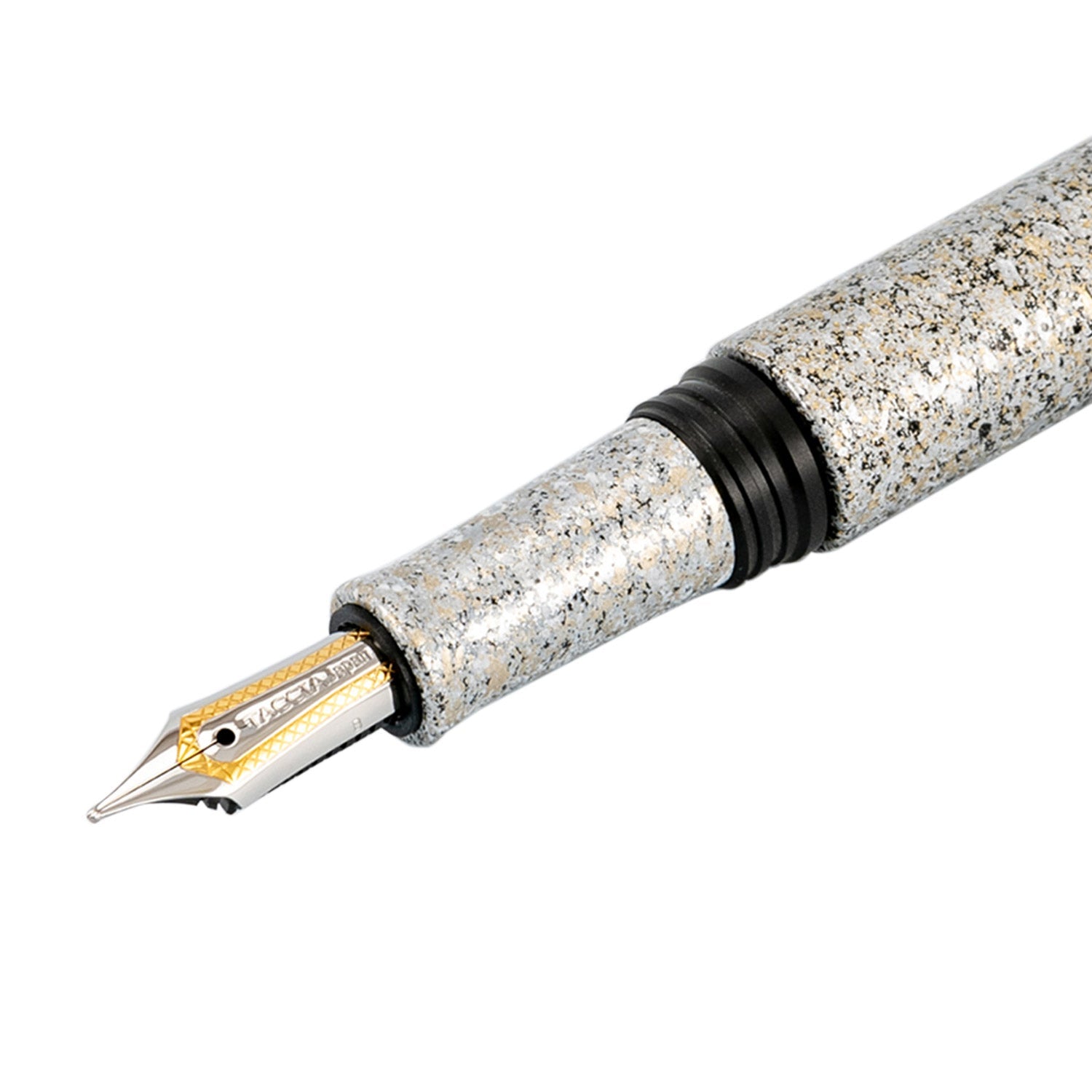 Taccia Granite Stone Fountain Pen - White CT - Ebonite & Sailor Steel ...