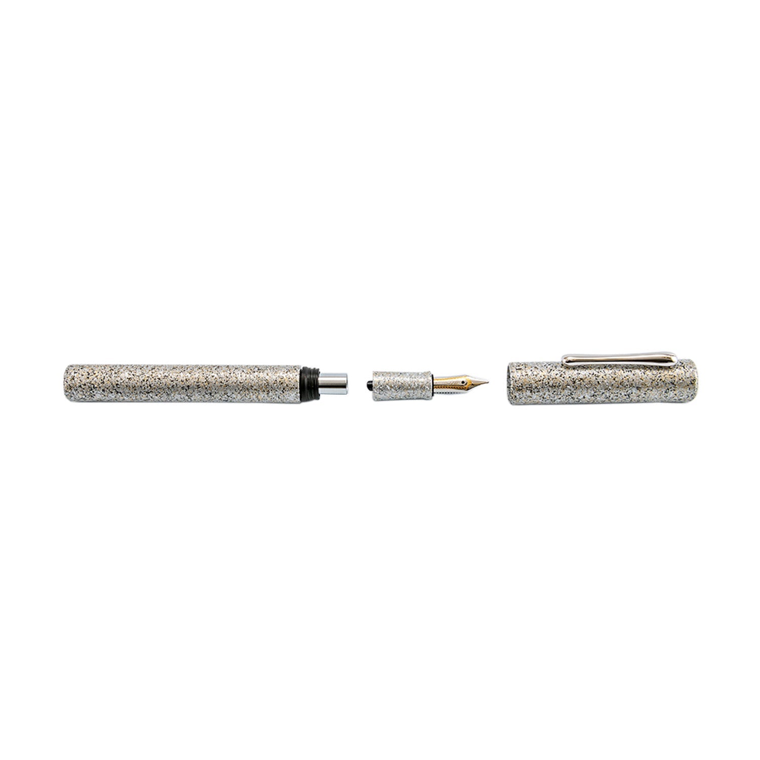 Taccia Granite Stone Fountain Pen - White CT - Ebonite & Sailor Steel ...