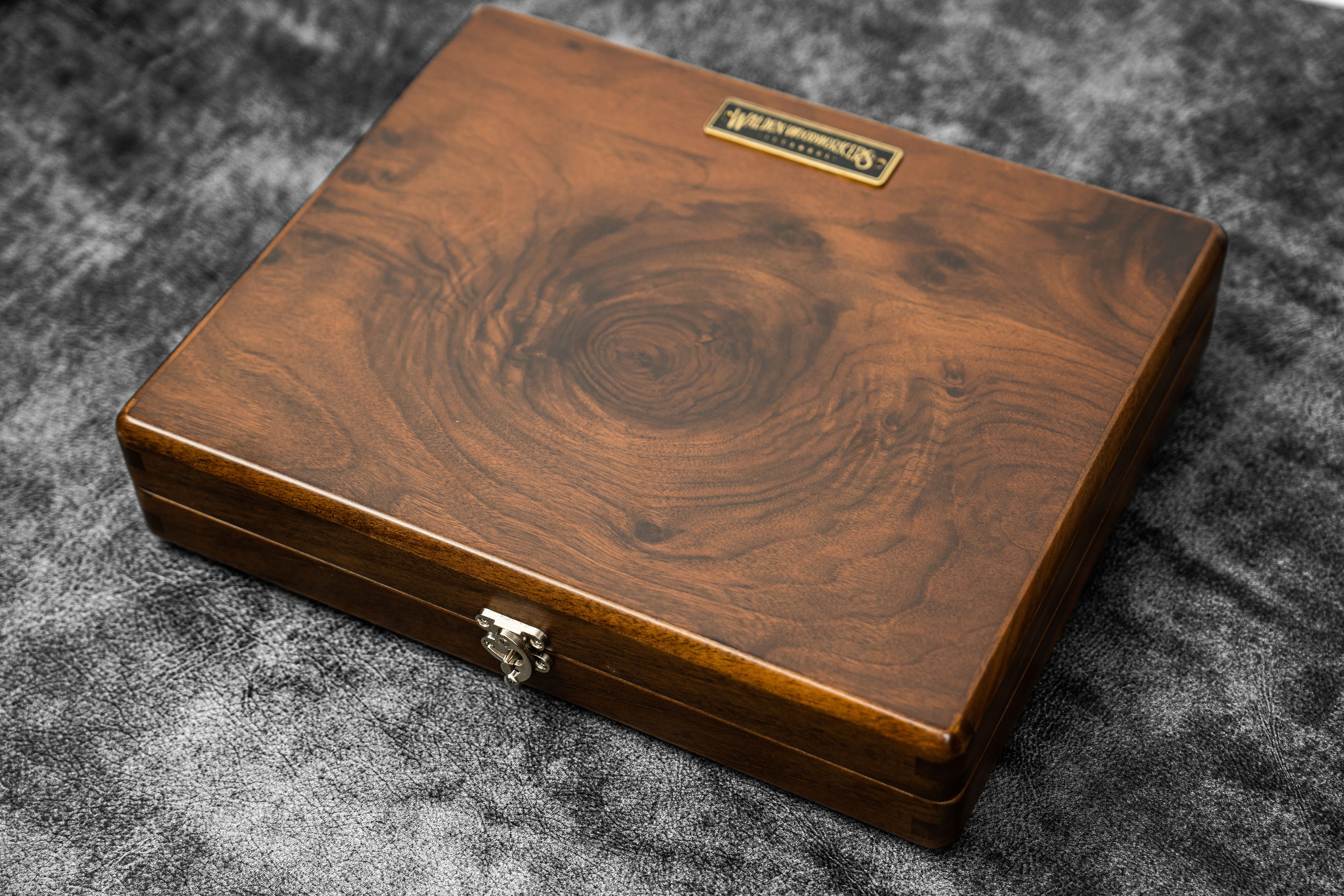 The Writing Box Burl Wood Special Edition - Galen Leather