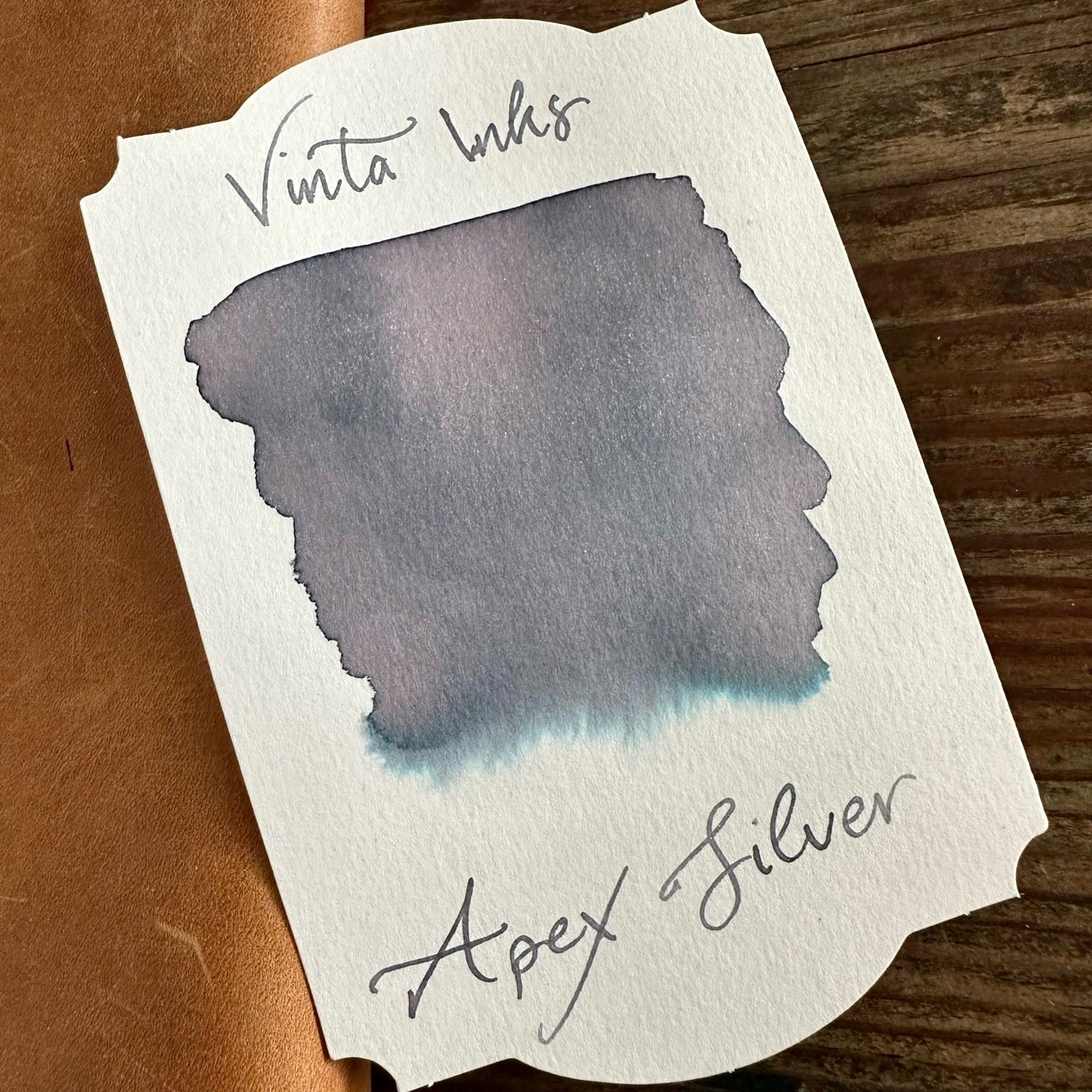 Vinta Pastel Blue Shimmer Julio 1991 Shimmer Ink - Galen Leather