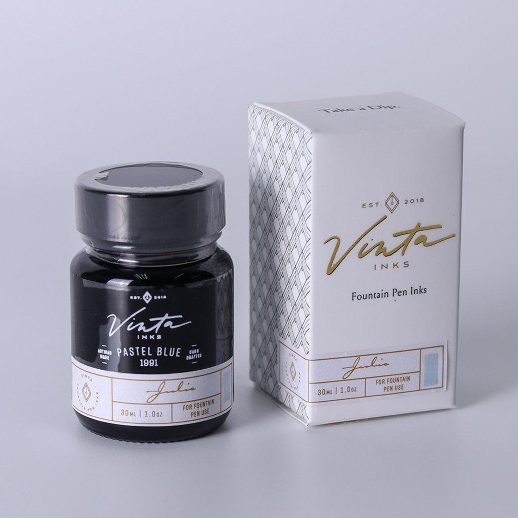 Vinta Pastel Blue Shimmer Julio 1991 Shimmer Ink - Galen Leather