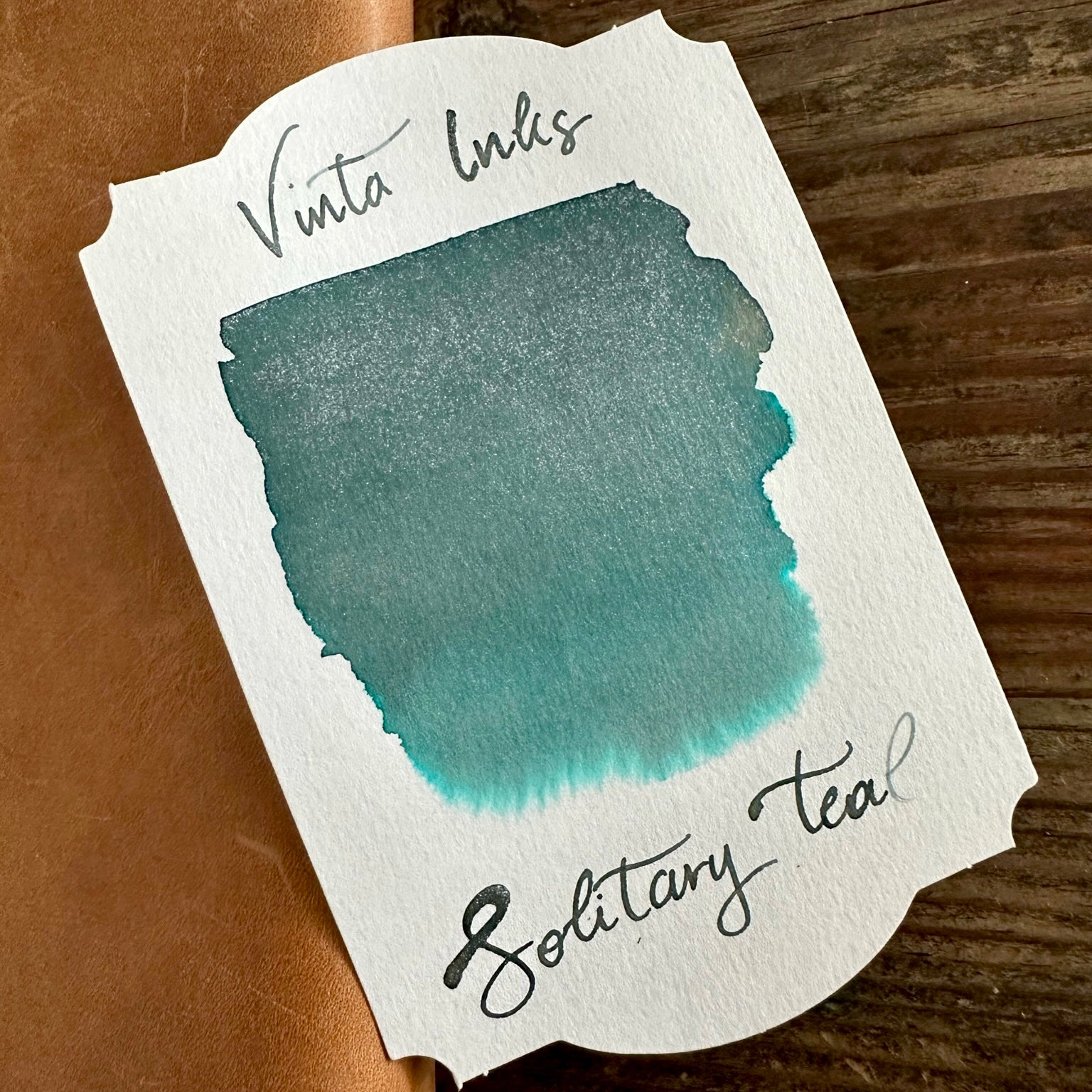 Vinta Pastel Blue Shimmer Julio 1991 Shimmer Ink - Galen Leather
