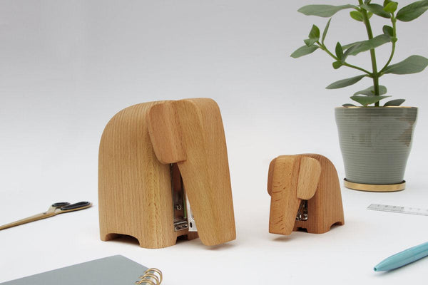 Wooden Elephant Stapler Small - Galen Leather