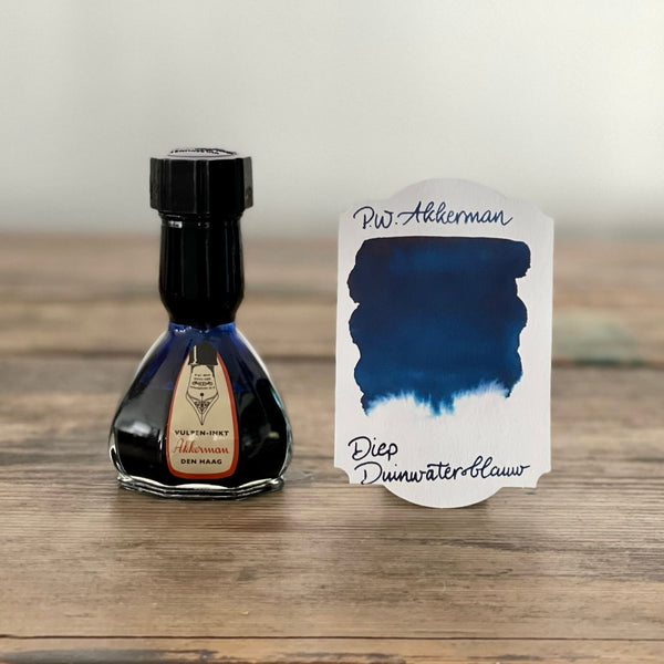Akkerman 08 Diep Duinwater Blauw Fountain Pen Ink - Galen Leather