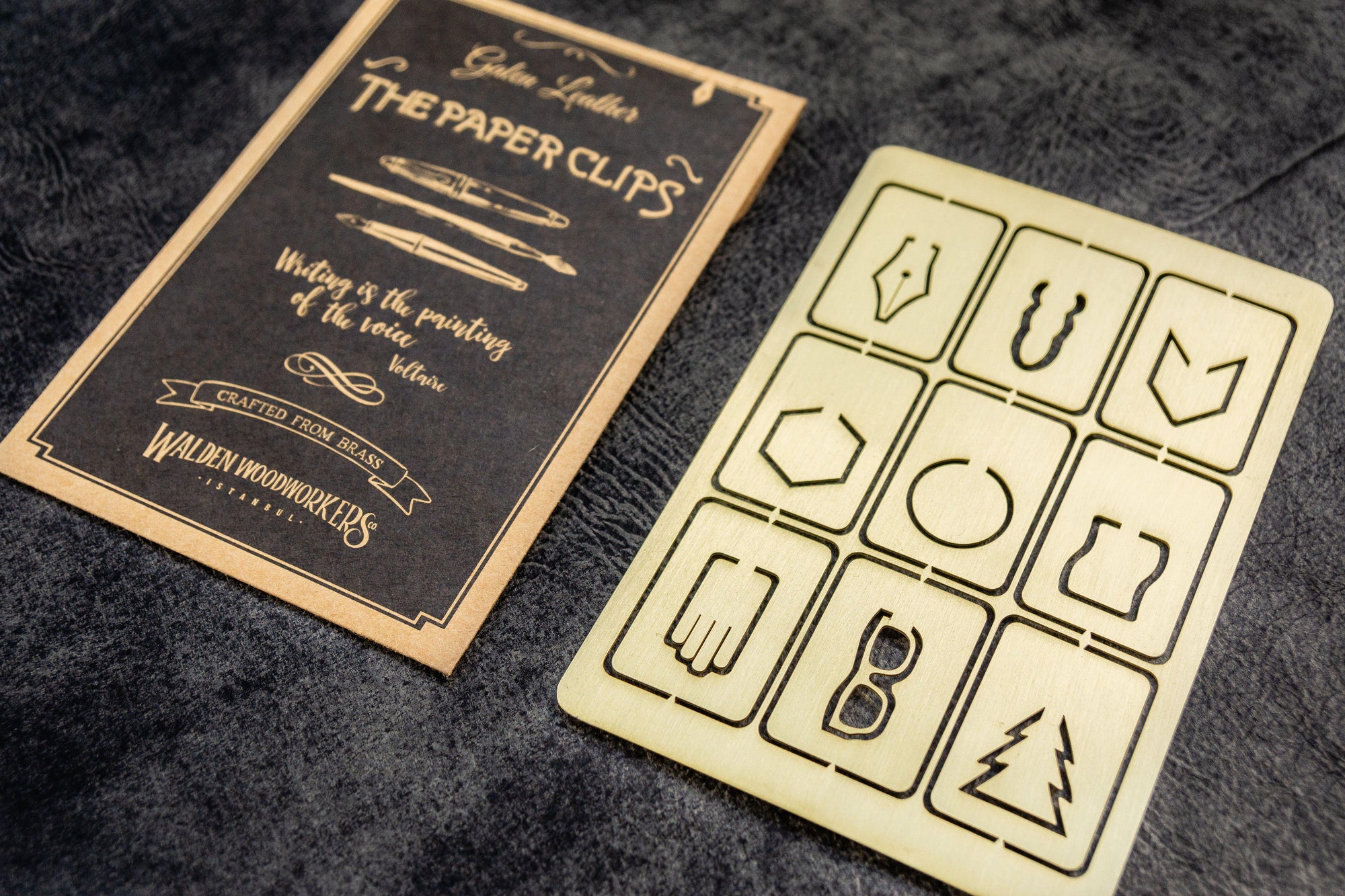 Fine Brass Paper Clip Set - 100% Handmade in Turkey - Galen Leather