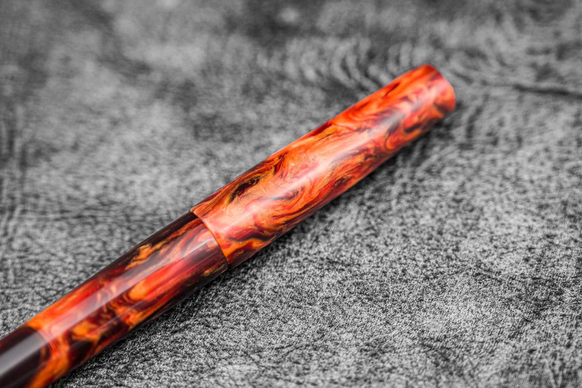 Studyo Agackakan x Galen - Fountain Pen - Midnight Flame - Galen Leather