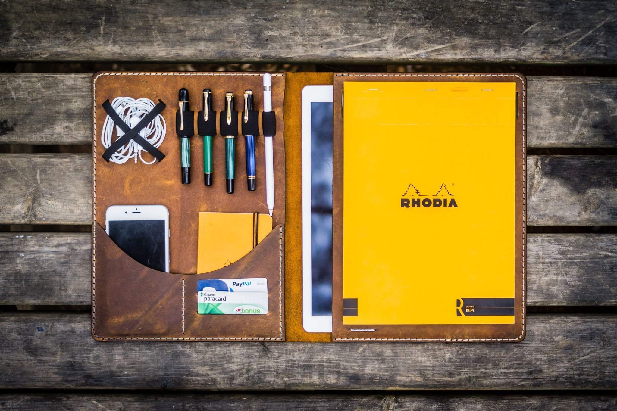 Custom Leather Padfolio w/ Monogramming - Galen Leather